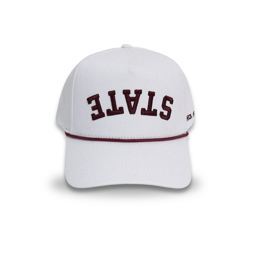 Upside Down STATE Hat - Whiteout Collection – No Rivals